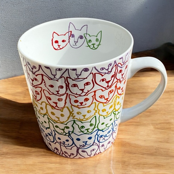 prima | Kitchen | Vintage Kitties Coffee Mug Cats Rainbow Faces Kittens ...